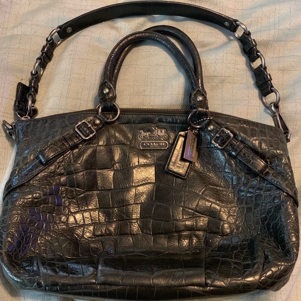 Authentic Coach Alligator Print Purse - Gem